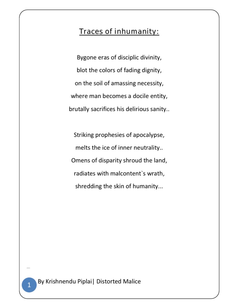 Traces of Inhumanity | PDF