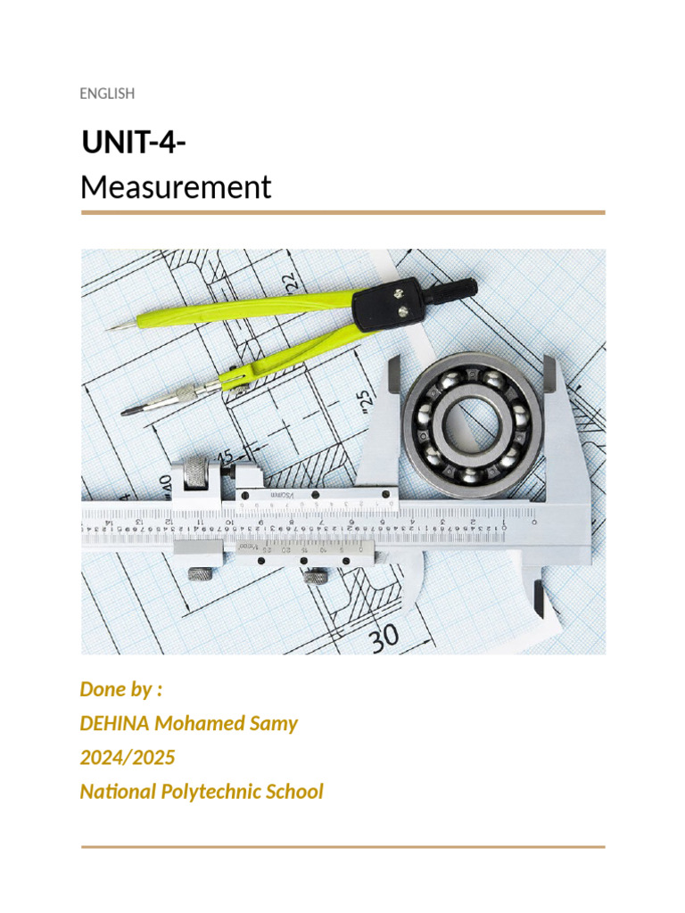 Unit4 Measurement DehinaSamy2024 | PDF | Velocity | Speed
