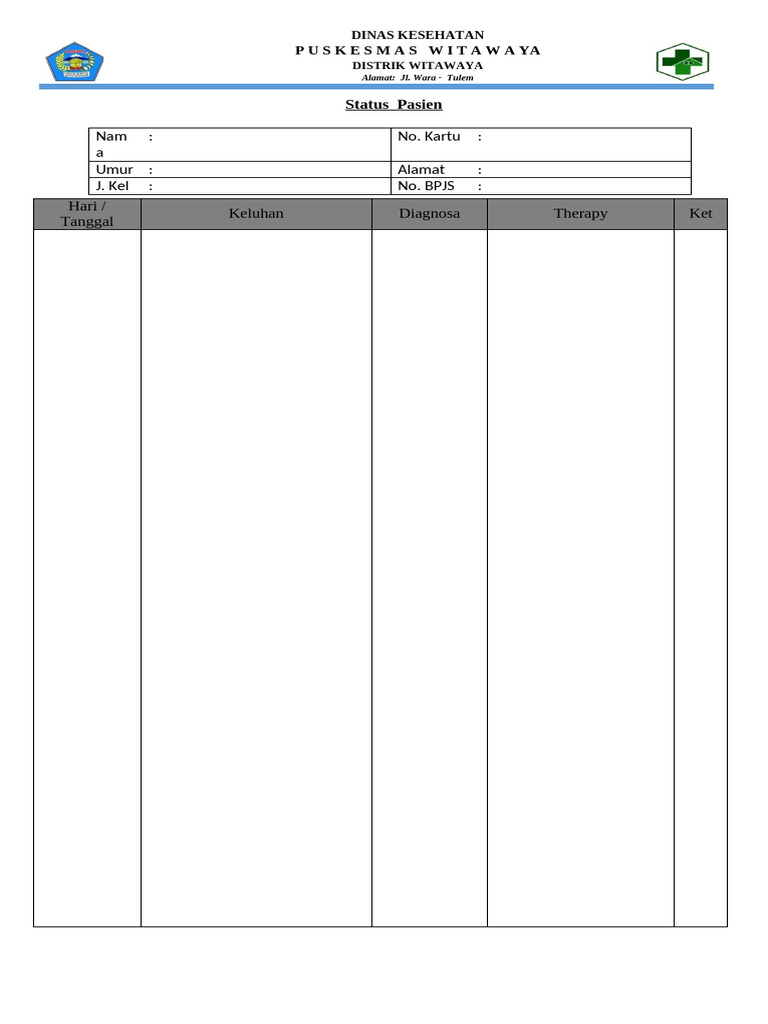Kertas Status Pasien | PDF