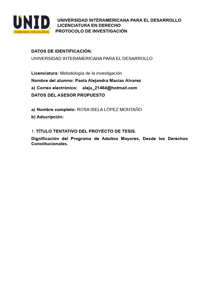 Formato de Protocolo Unid 2024 | PDF
