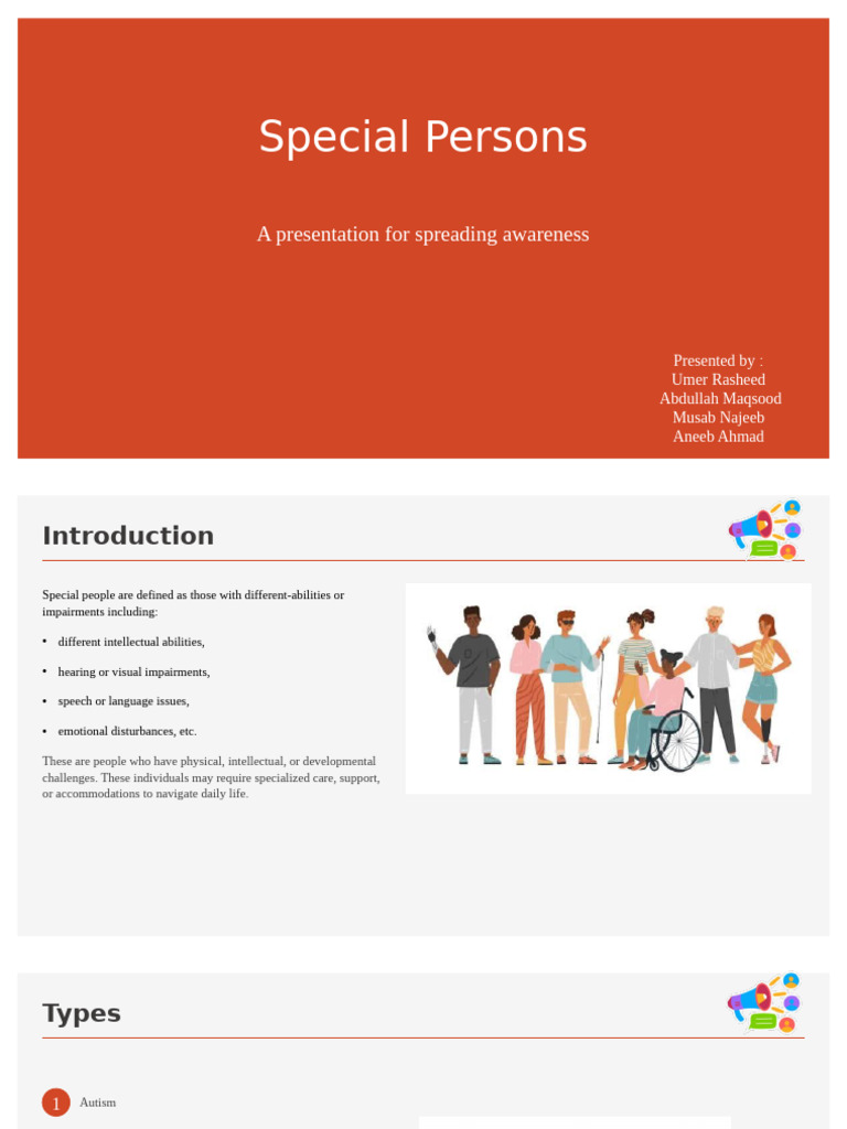 Special Persons | PDF | Autism Spectrum | Attention Deficit ...