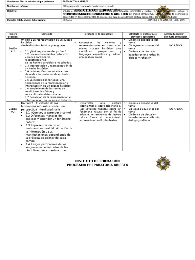 prepa en linea carta | PDF | Interdisciplinariedad | Aprendizaje