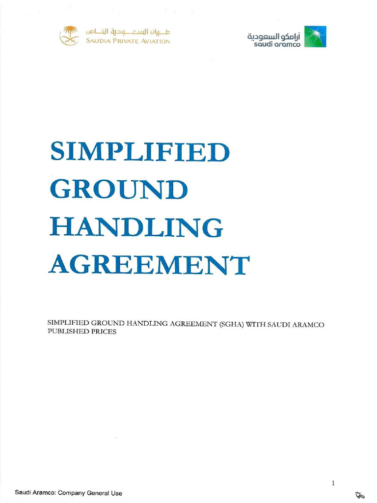 simplified ground handling agreement - saudi aramco (1) | PDF