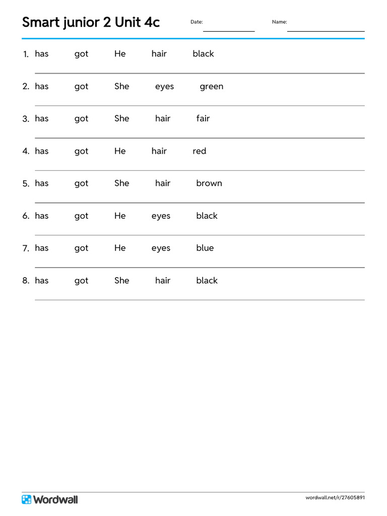 smart-junior-2-unit-4c-unjumble | PDF