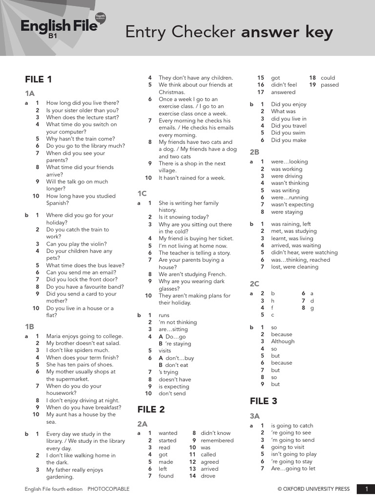 English File B1 Practice Exercises | PDF