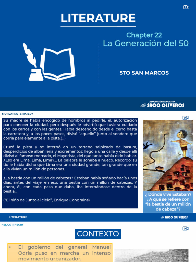 Generación Del 50-5 Sm-Capítulo-22-Literatura | PDF | Lima