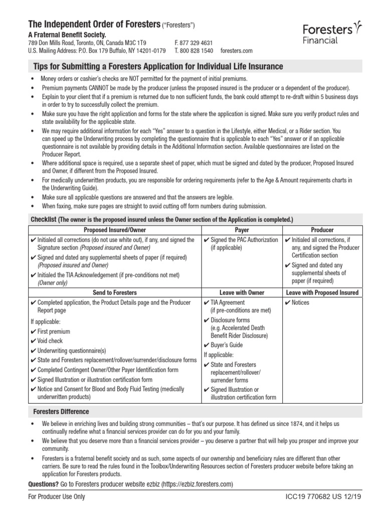 Foresters Strong Foundation App (NC)_e48dY9A | PDF | Life Insurance ...