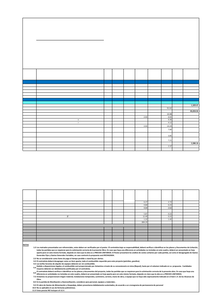 2. Formato C-1 Metrados y Costos | PDF | Materiales | Combustibles