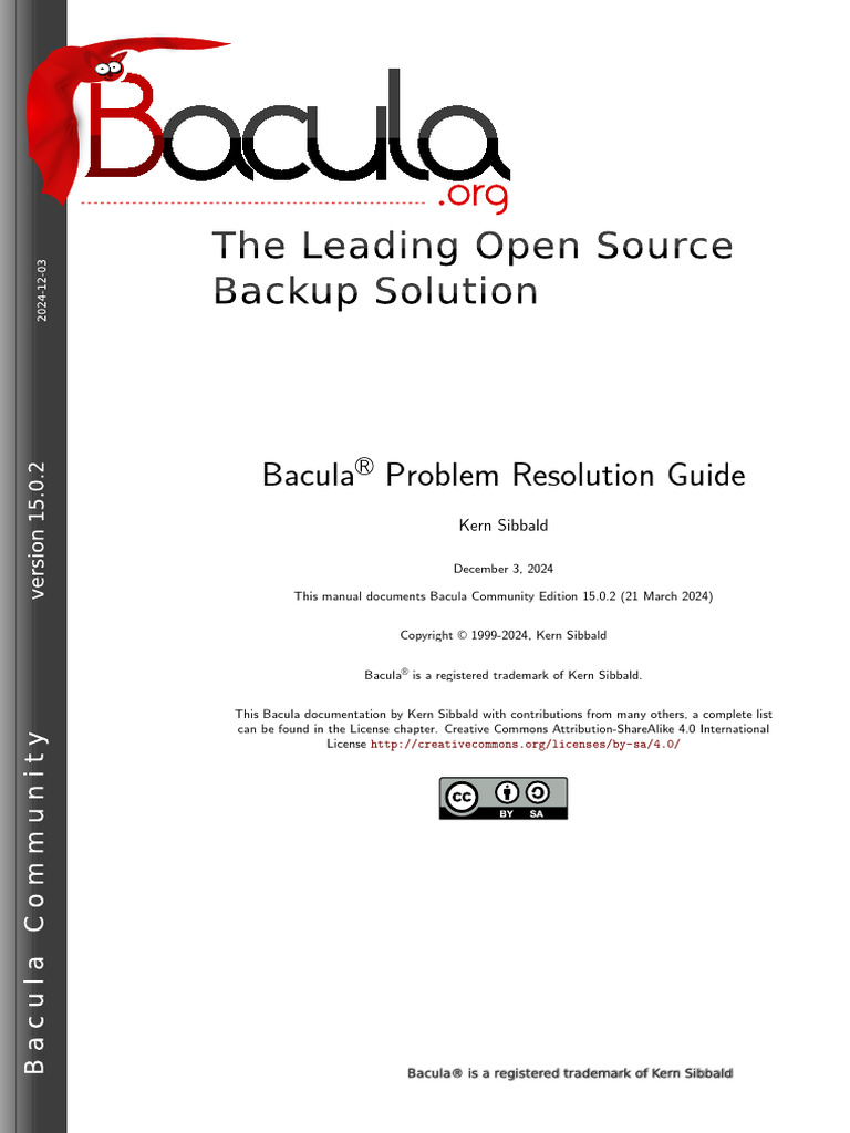 Bacula Problem Resolution Guide | PDF | Backup | Computer File