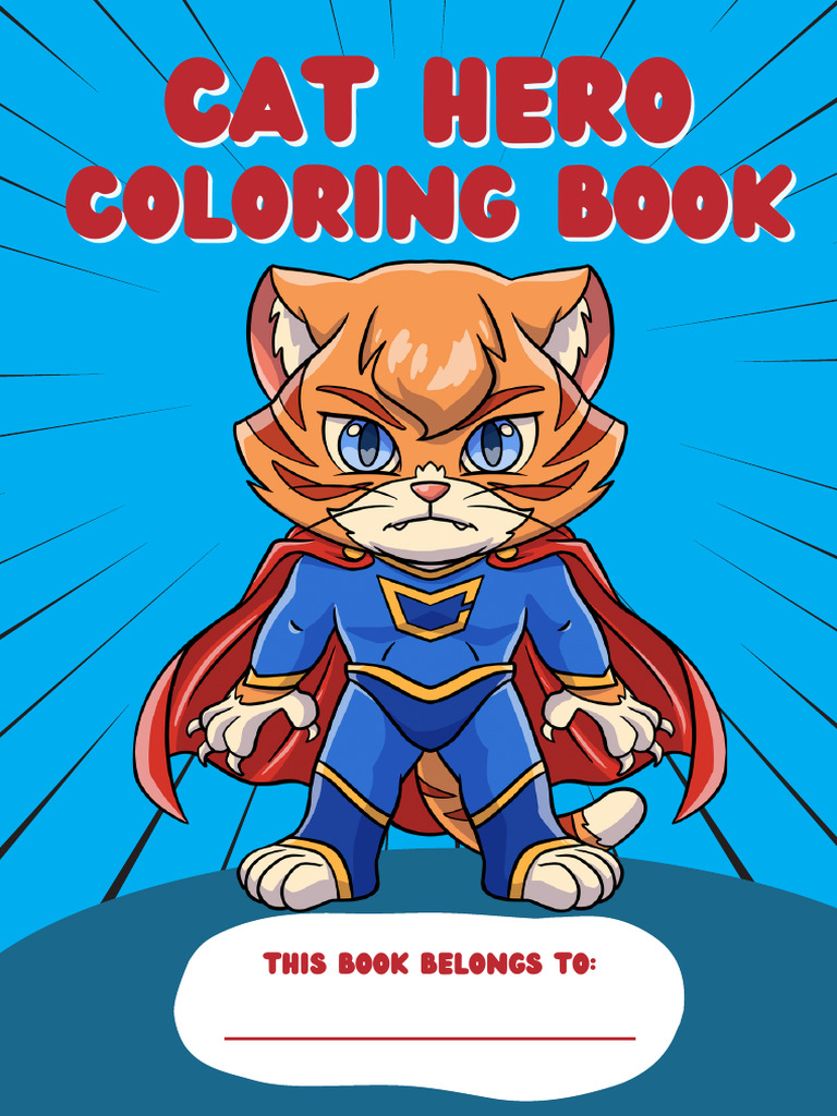 Cat Hero Coloring Book | PDF