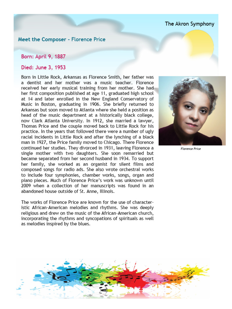 Florence Price | PDF | Musical Forms | Performing Arts