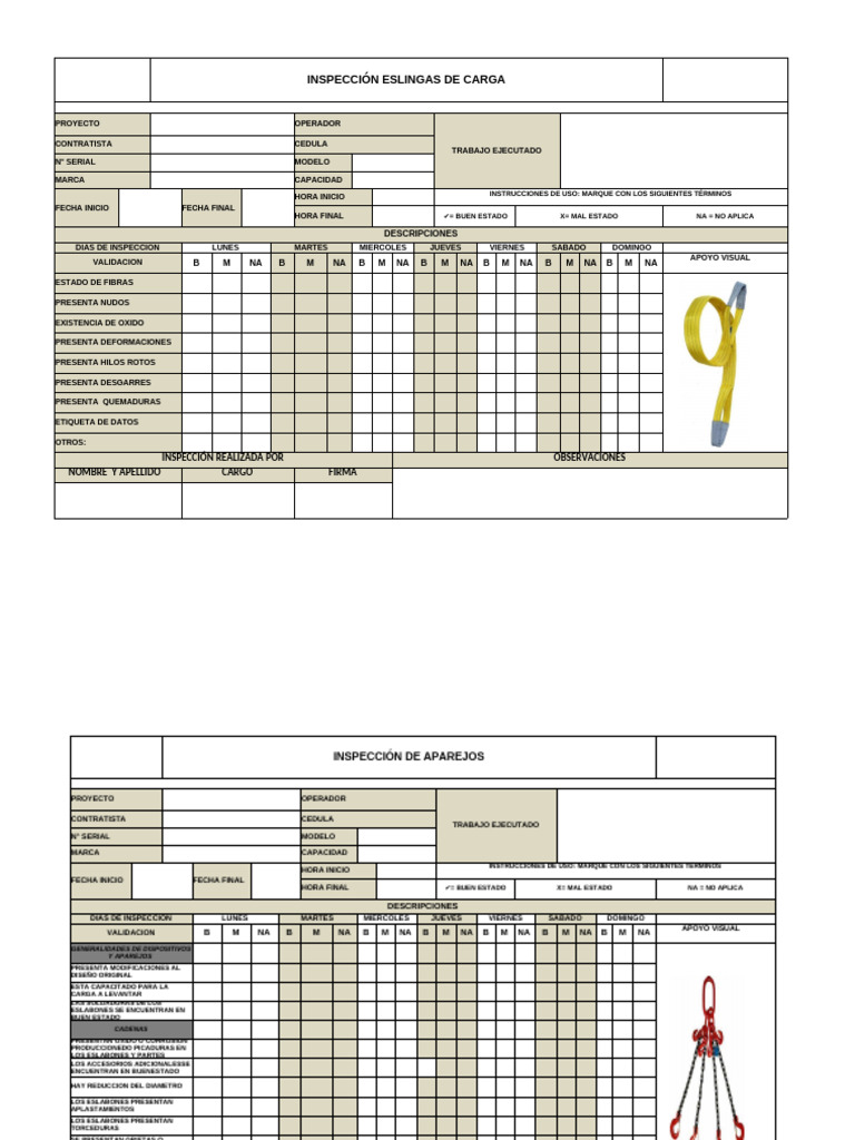 Fo-Po-Sg-15-56 Eslingas de Carga | PDF | Materiales