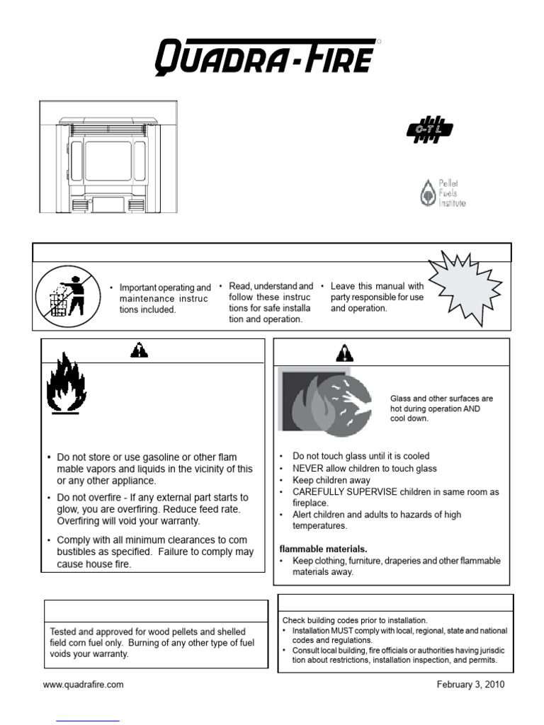 Quadra-Fire Pellet (EN) | PDF | Chimney | Fireplace