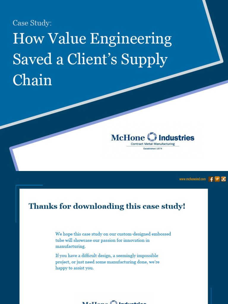 mchone-case-study-value-engineering | PDF | Sheet Metal | Building Materials