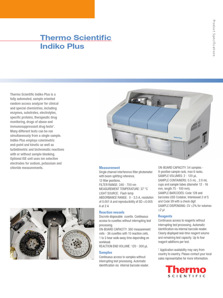 10017519MTL N12835 01 Indiko Plus TechSpecs en | PDF | Electrolyte ...