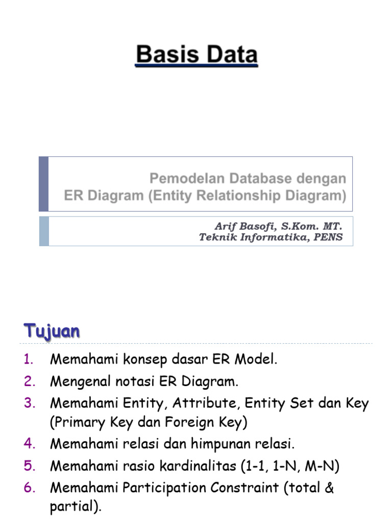 Panduan Pemodelan Database ER Diagram | PDF