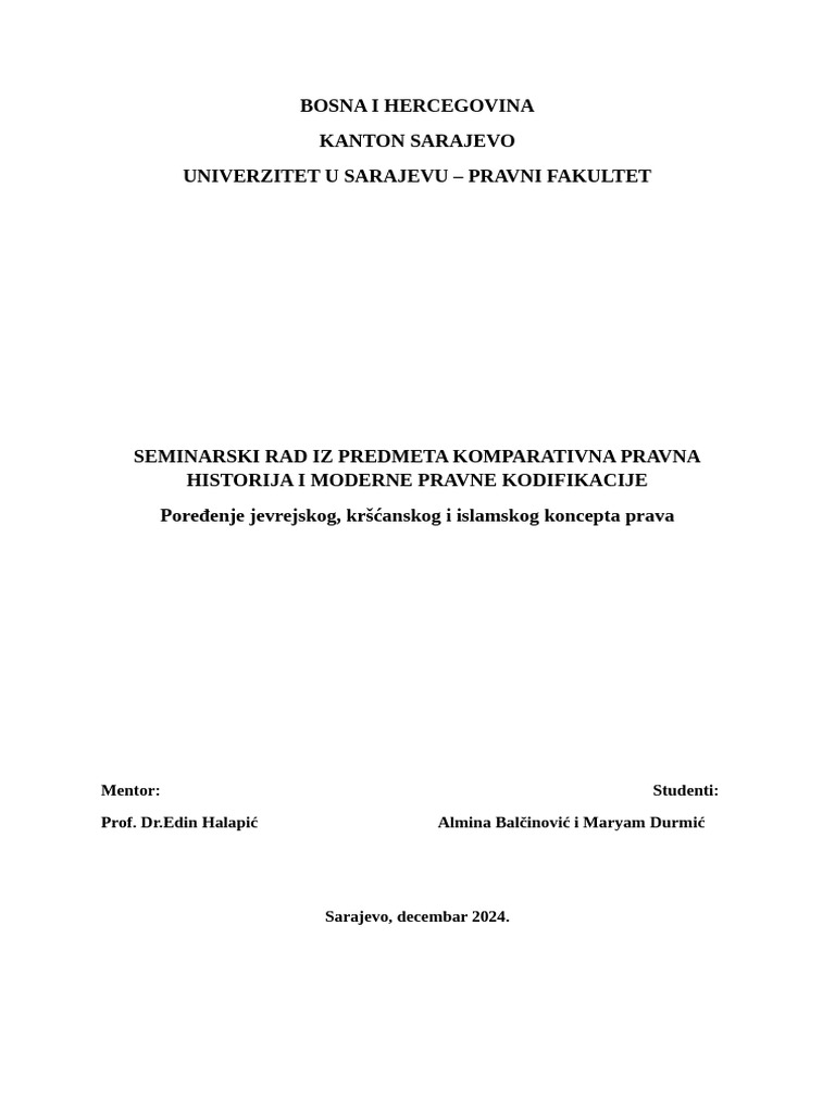 Komparativna Pravna Historija | PDF