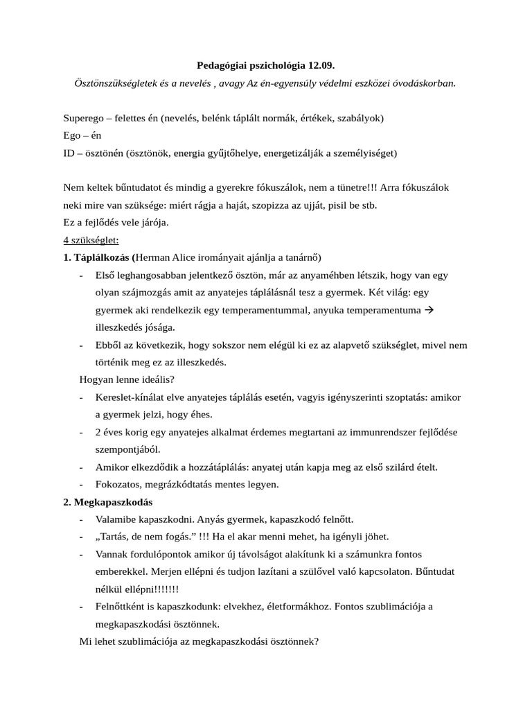 Pedagógiai pszichológia 12 | PDF