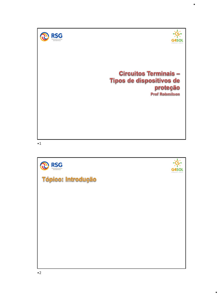 Aula III Circuitos Terminais Dispositivos Protecao RSG | PDF | Fiação ...