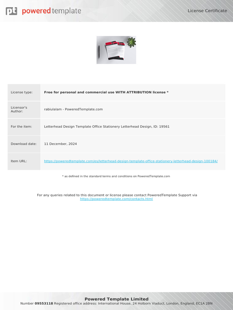 License Letterhead Design Template Office Stationery Letterhead Design 100184 | PDF | License ...