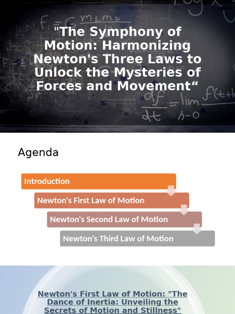 From Inertia to Action a Comprehensive Look at Newton Laws of Motion ...