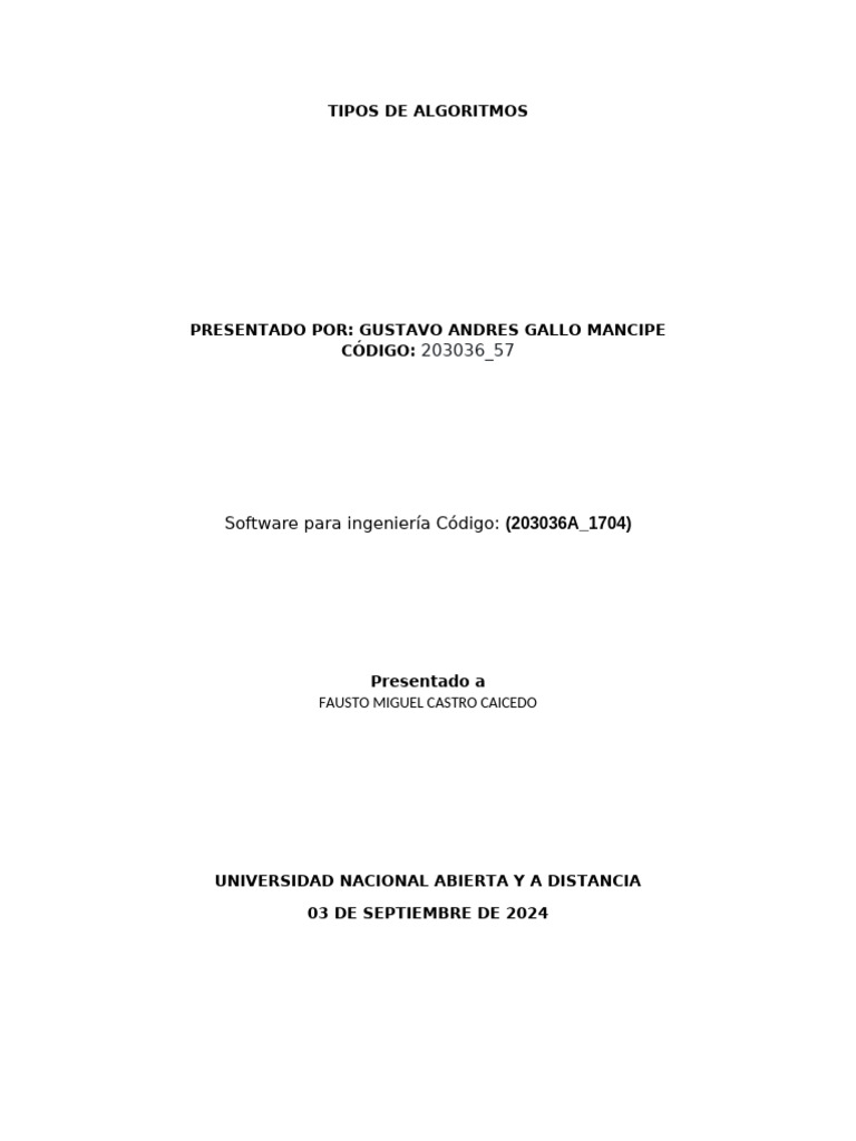 Tipos de Algoritmos | PDF