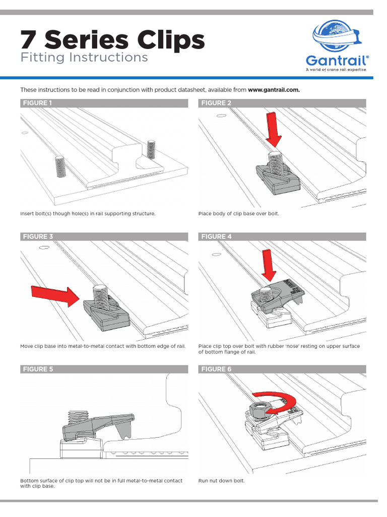 Gantrail Fitting Instructions Series 7 DS 0421 | PDF | Nut (Hardware) | Screw
