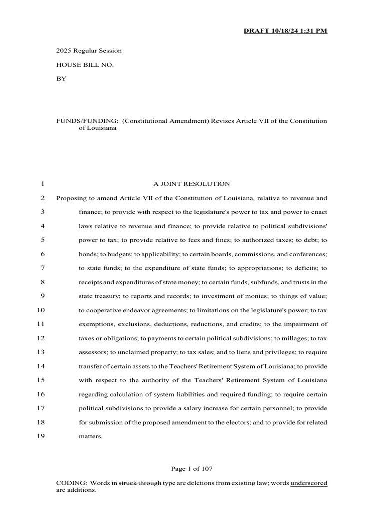 Draft Article VII Rewrite Bill | PDF | Taxes | Debt