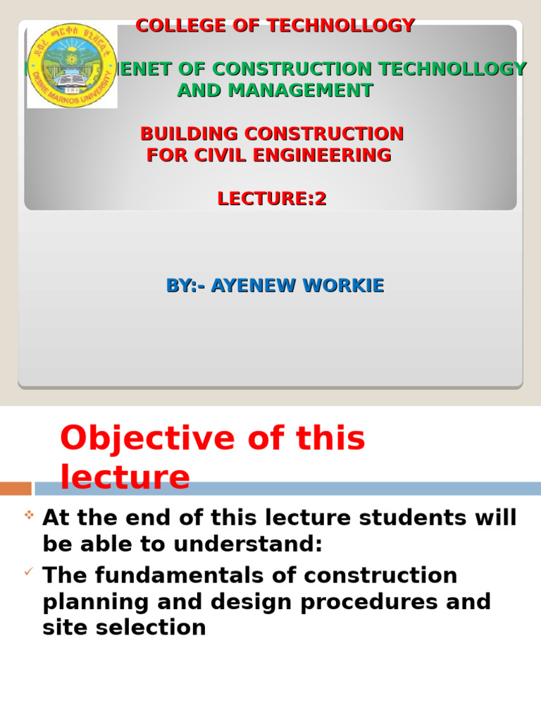 LECTURE-2. Building Drawing | PDF | Earth Sciences