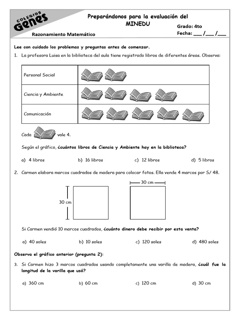 Preparándonos - Evaluación ECE - Raz. Matemático | PDF