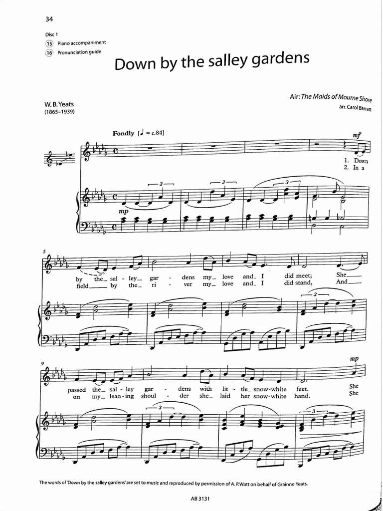 Down by The Sally Gardens | PDF