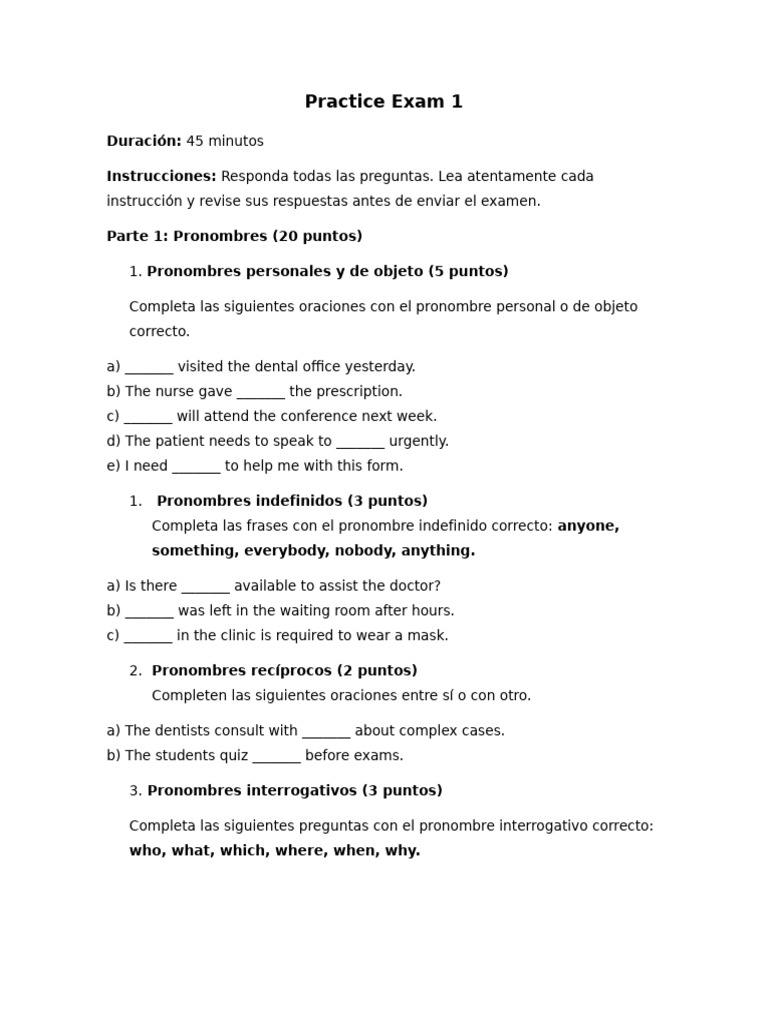 ExÃ¡men de prueba 1 | PDF | Medical Specialties | Social Programs