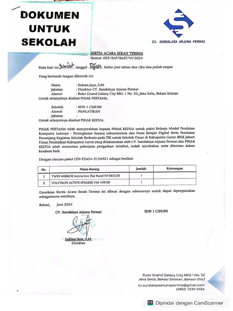 BAST Dan Surat Jalan | PDF