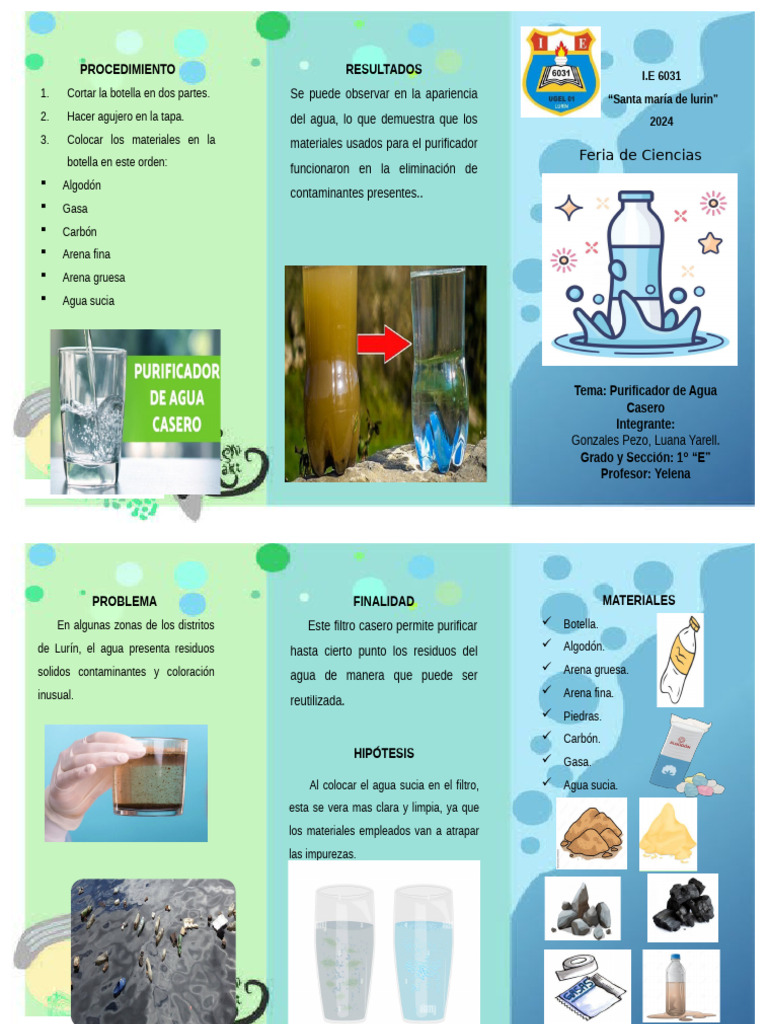Triptico | PDF | Agua | Materiales