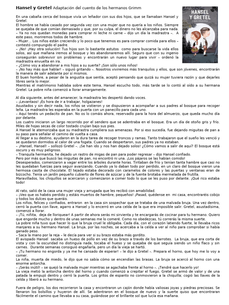 Fotocopiables para Hansel y Gretel | PDF | Blanco como la nieve ...