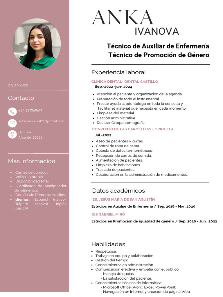 CV Anka | PDF | Informática