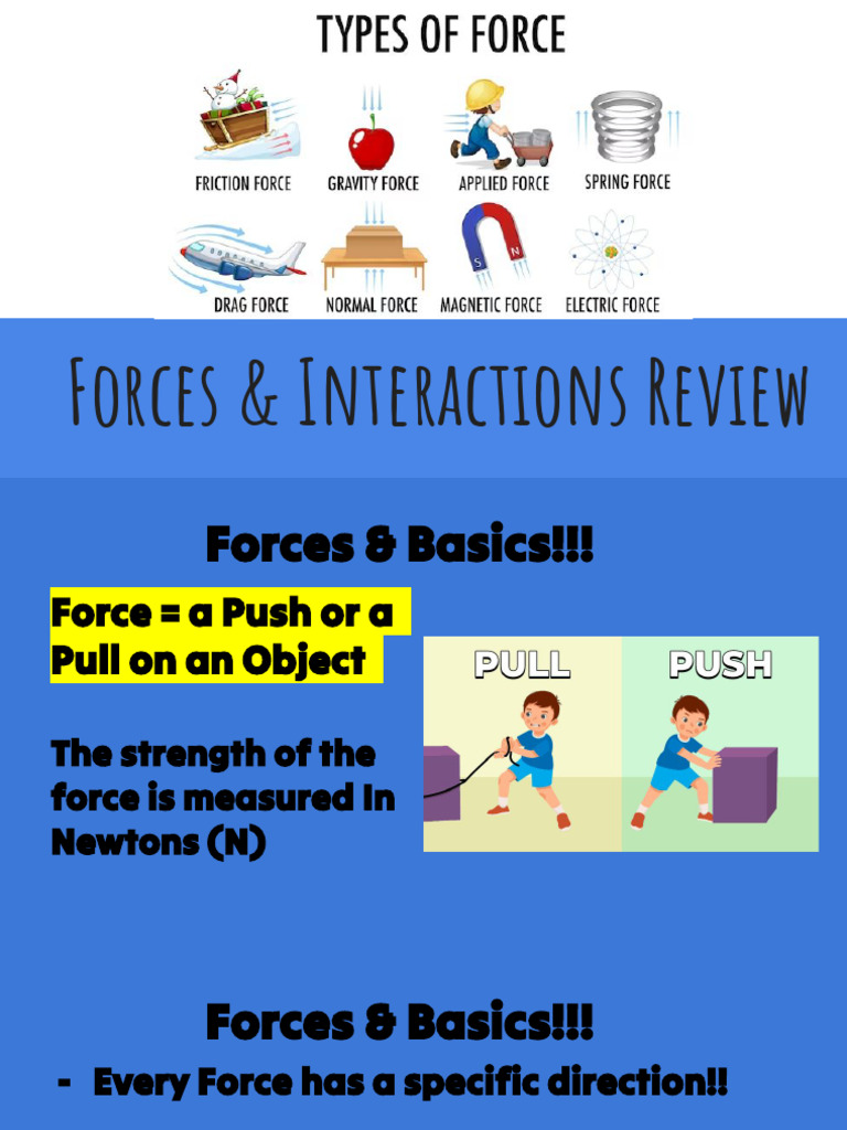 Unit 2 Forces Review (Balanced vs. Unbalanced Forces)-1 | PDF