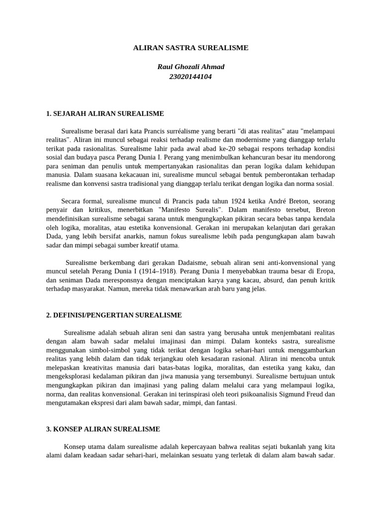 Sejarah dan Konsep Surealisme | PDF