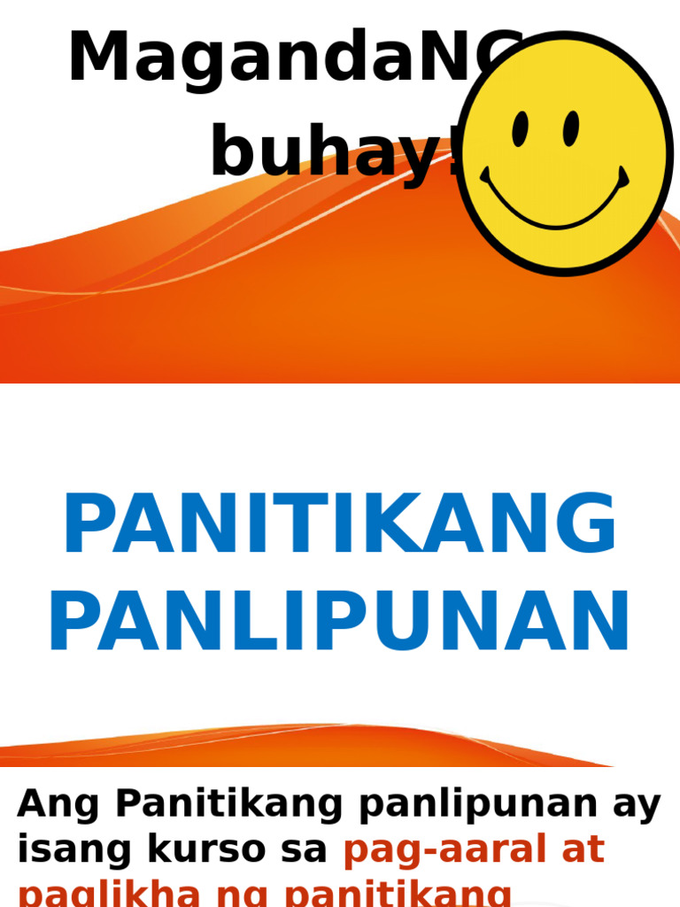 Panitikang Panlipunan I.ang Panitikan at 2 Anyo | PDF