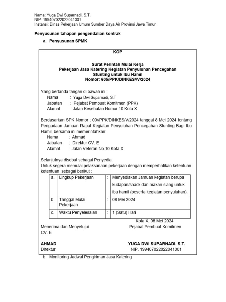 Yuga Dwi S - Lampiran 07 - Form SPMK Dan Monitoring Jadwal Pengiriman | PDF