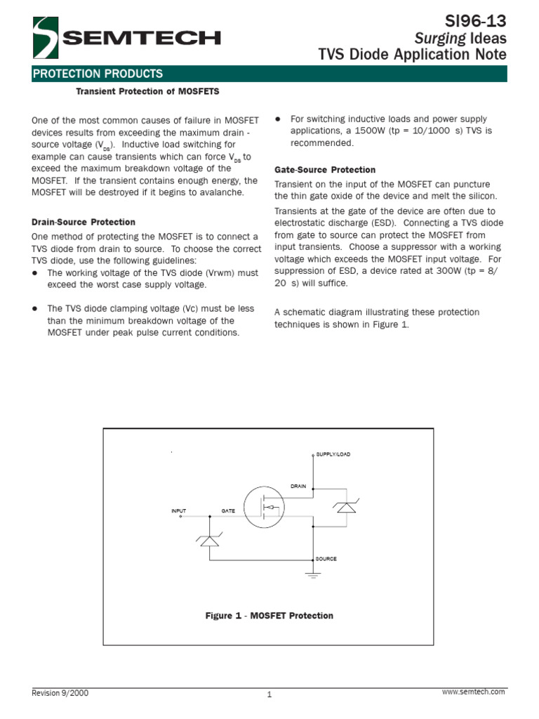 Semtech - Transient protection of mosfets | PDF | Field Effect ...