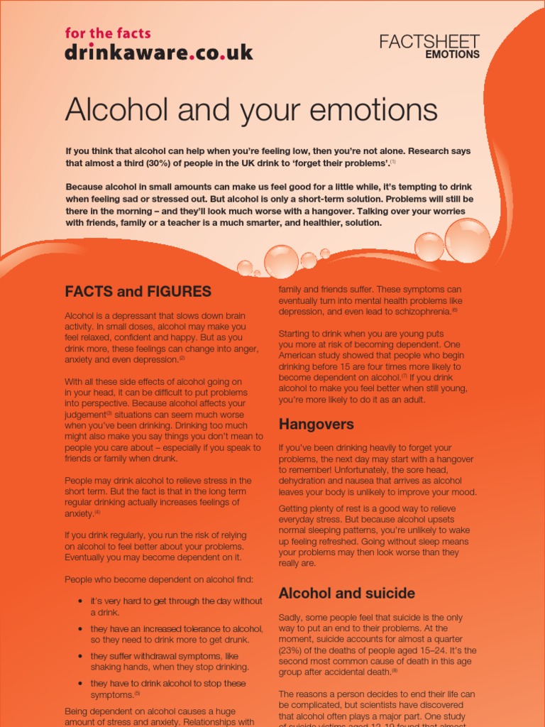 Alcohol and Your Emotions | PDF | Alcoholism | Mental Health