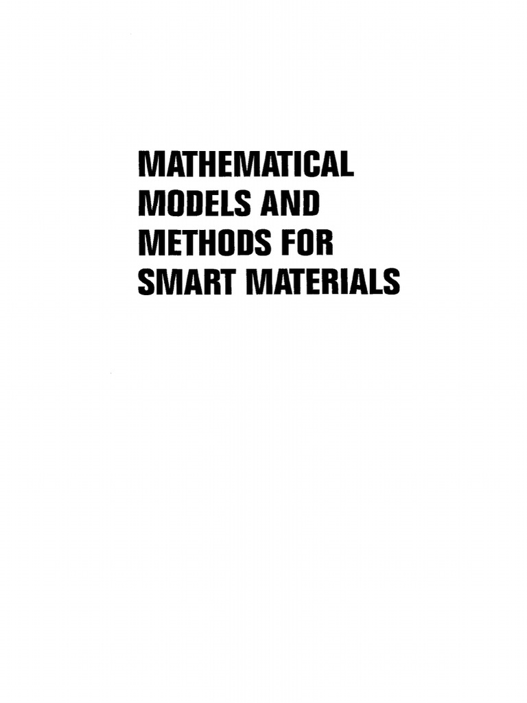 Mathematical Models and Methods for Smart | PDF | Liquid Crystal | Lagrangian Mechanics