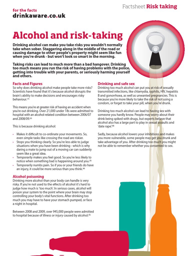 Factsheet Alcohol and Risk Taking | Alcohol Intoxication | Alcoholism