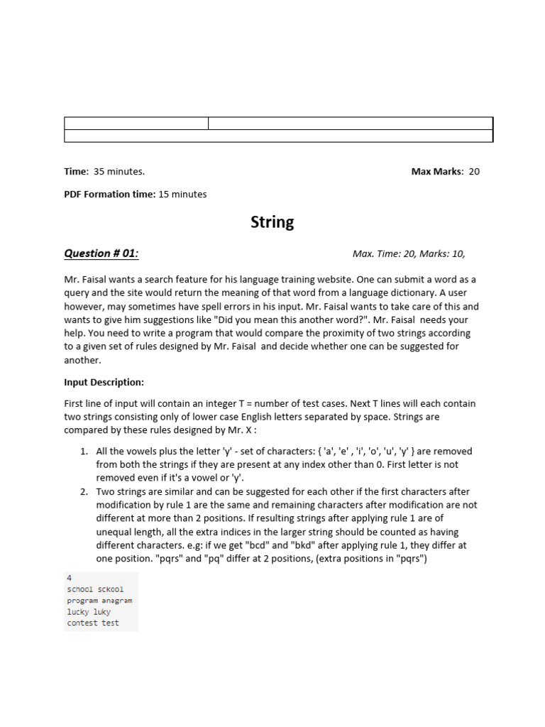 PF 2B Mock Exam | PDF | String (Computer Science) | Numbers