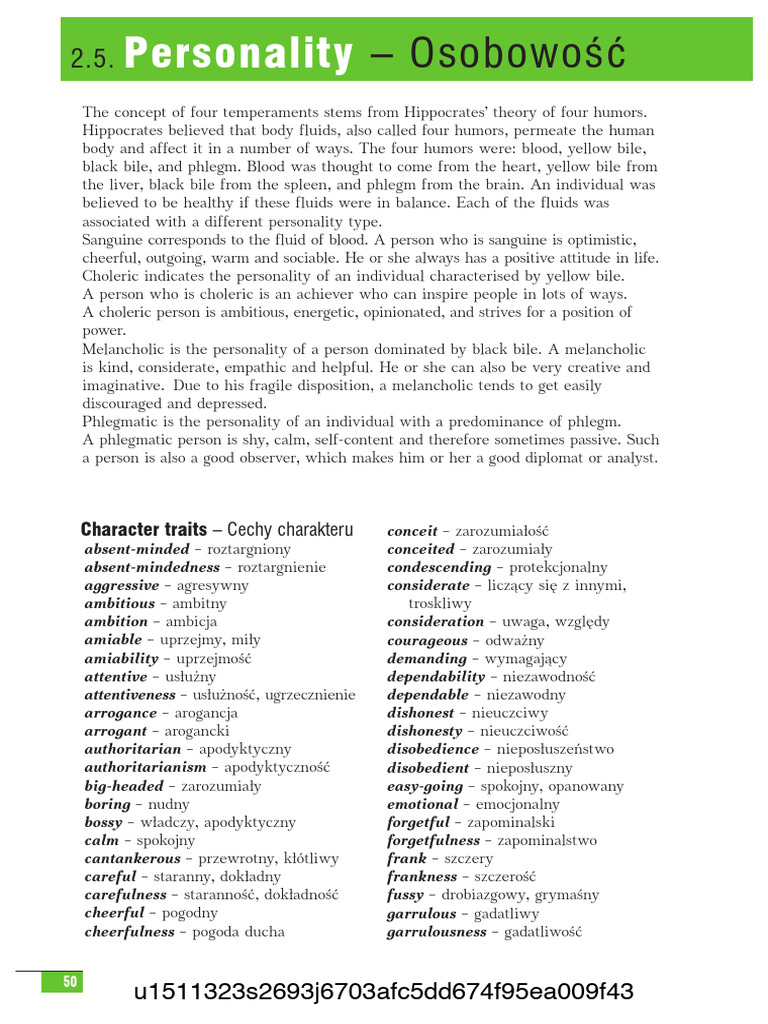 Personality | PDF | Psychology | Scientific Theories