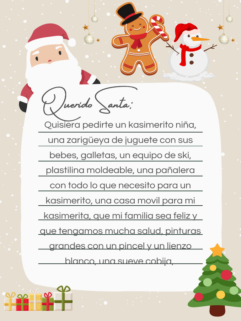 Carta de Deseos a Santa Claus | PDF