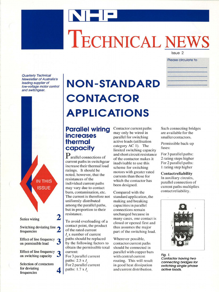 TNL-2-Non Standard Contactor Applications | PDF | Relay | Switch