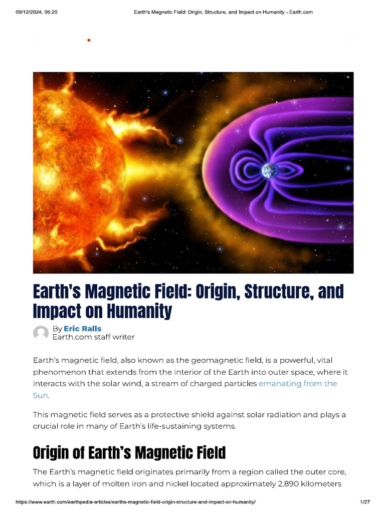 Origin of Earth Magnetic Field | PDF