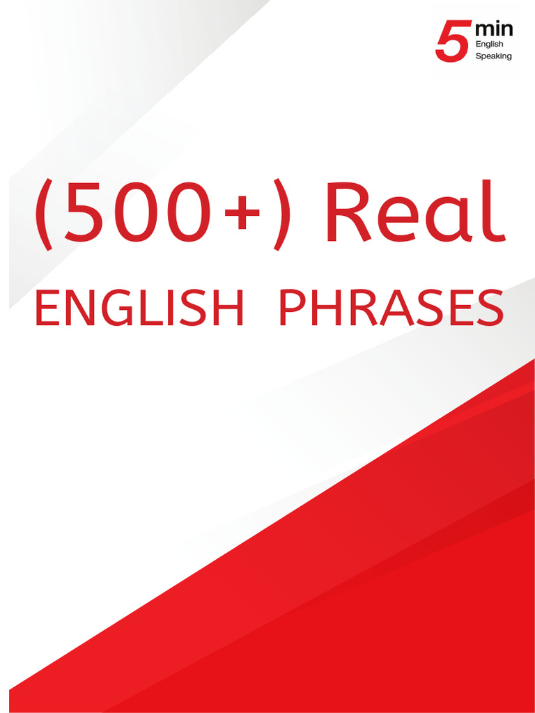 500+ Real English Phrases 02-Feb-2021 Correction | PDF